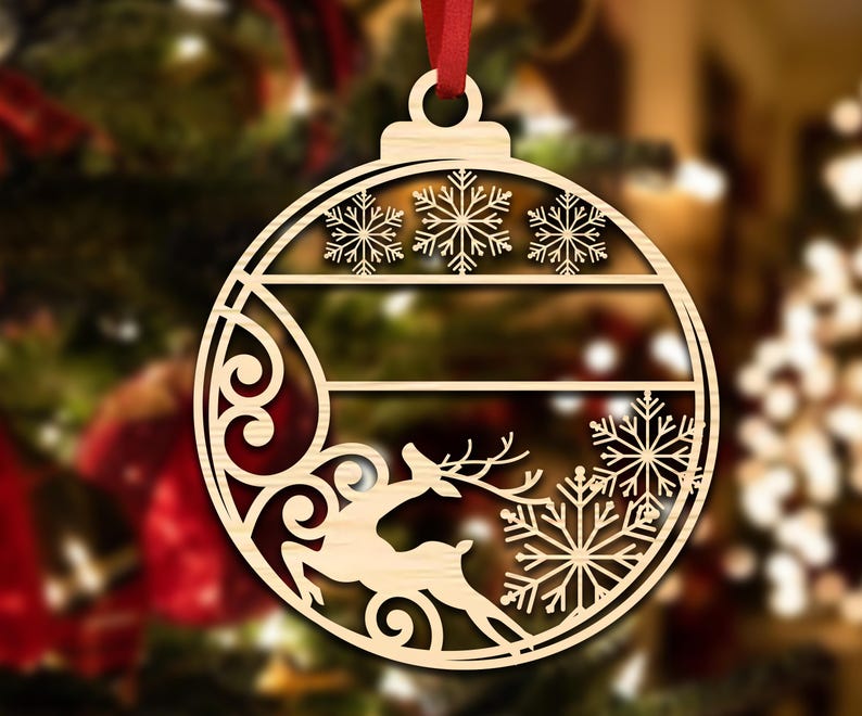 10 Christmas Ornaments Svg Bundle, Custom Name Christmas Ornaments Svg ...