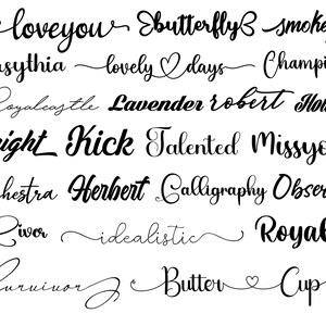 The Ultimate 200 Calligraphy Procreate Fonts, Procreate Font Bundle, Heart Font, Calligraphy ...