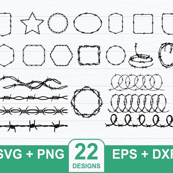 Barbed Wire Svg - Etsy