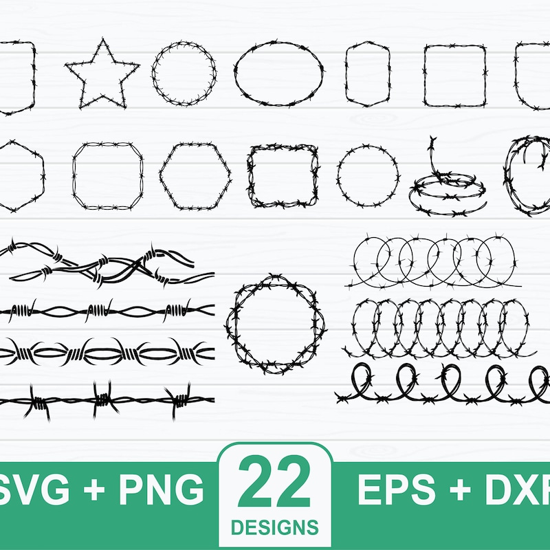 Barbed Wire Svg - Etsy