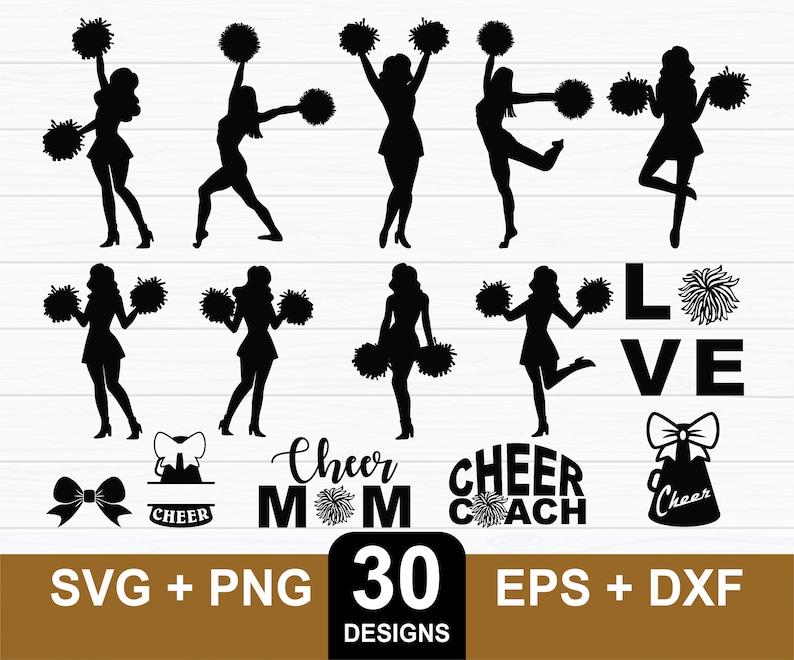 30 Cheer Mom Svg Bundle, Mom Cheerleader Svg, Mom Cheer Designs Svg ...