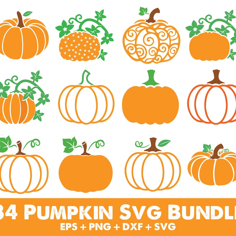 Pumpkin Clipart - Etsy
