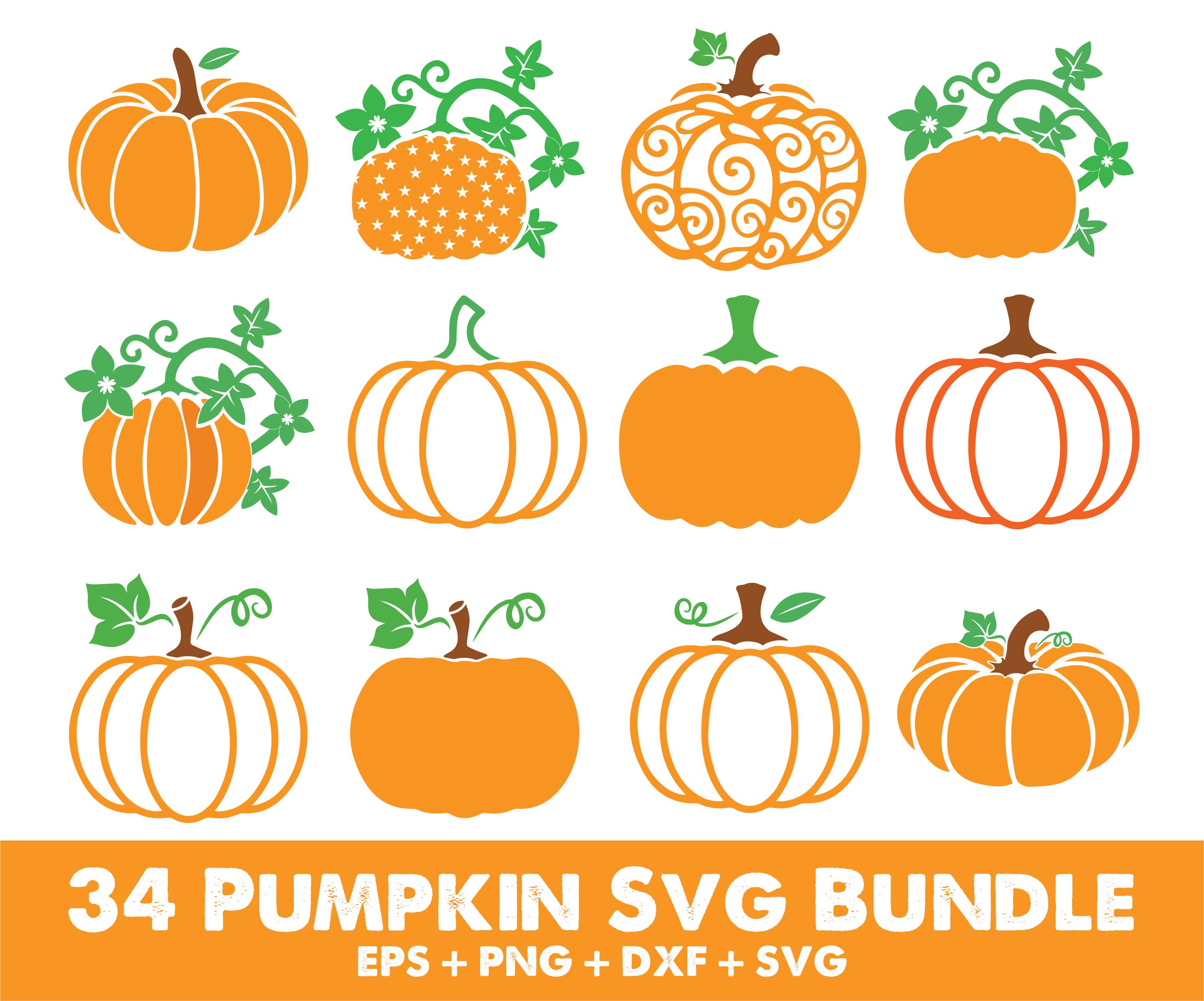 Pumpkin Svg Bundle, Halloween Pumpkin Svg, Halloween Svg, Pumpkin Cut ...