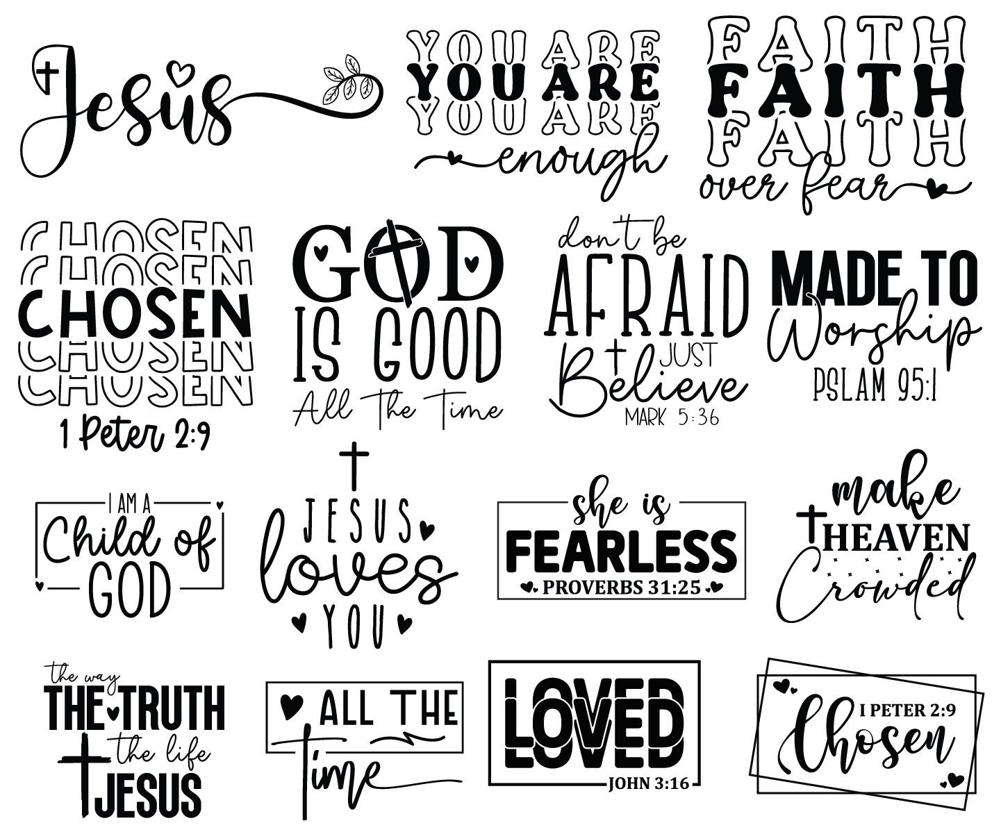 50 Christian Svg Bundle, Bible Verse Svg Bundle, Christian Svg ...