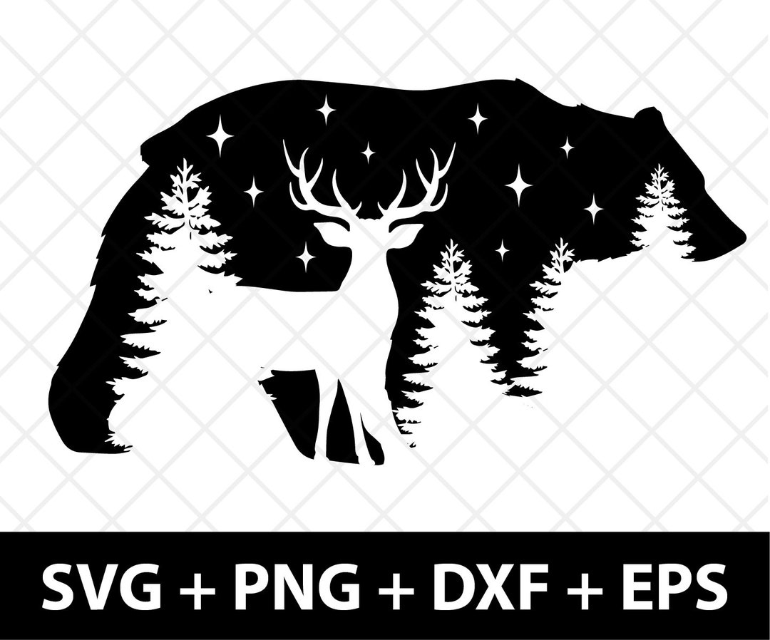 Bear Wildlife Svg, Bear Vector File for Silhouette, Cut File for Cricut ...