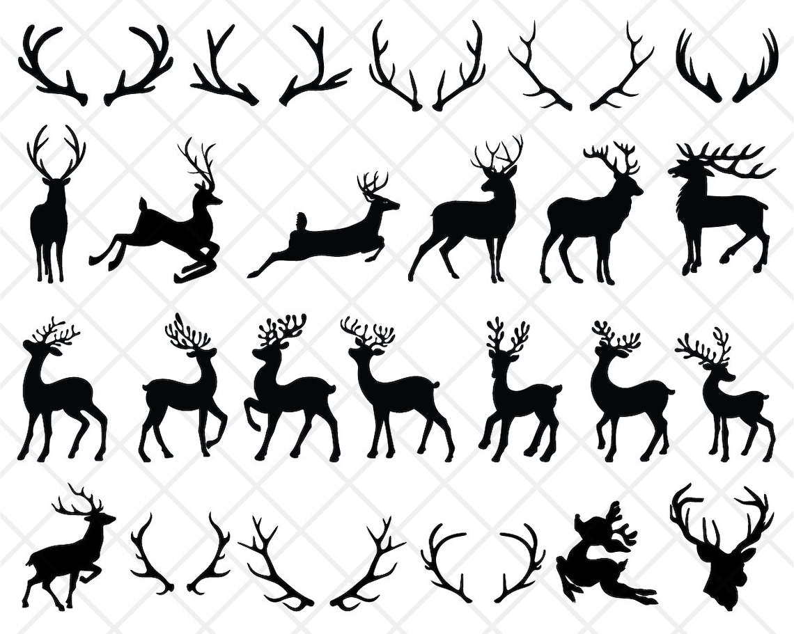 Deer SVG Bundle, Deer Clipart, Deer Forest Svg, Cut Files for Cricut ...