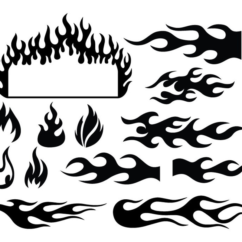 Flames Svg - Etsy