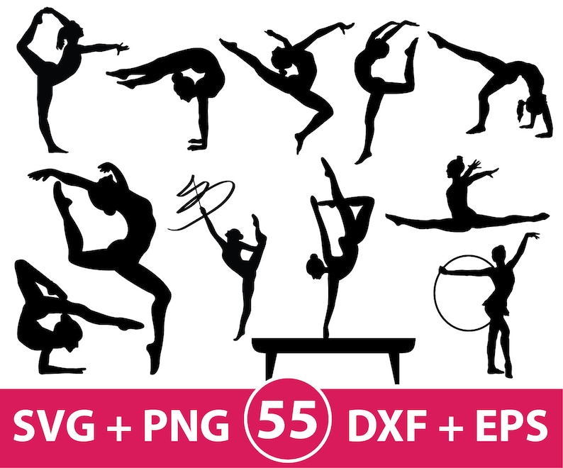 Gymnastic Svg Bundle, Gymnastics Girl Cut File, Cut File for Cricut ...
