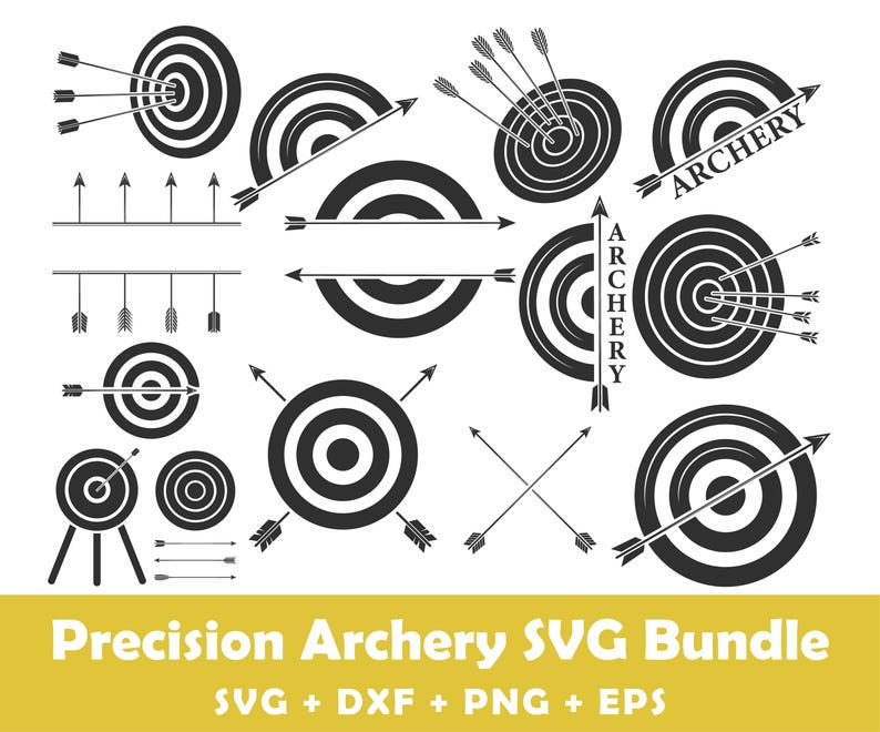 Archery Svg Bundle, Archery Monogram, Archery Custom Name Svg, Archery ...