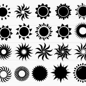 Sun Svg Bundle, Sun Svg Cut File, Sunrise Svg Bundle, Sunrise Clipart ...