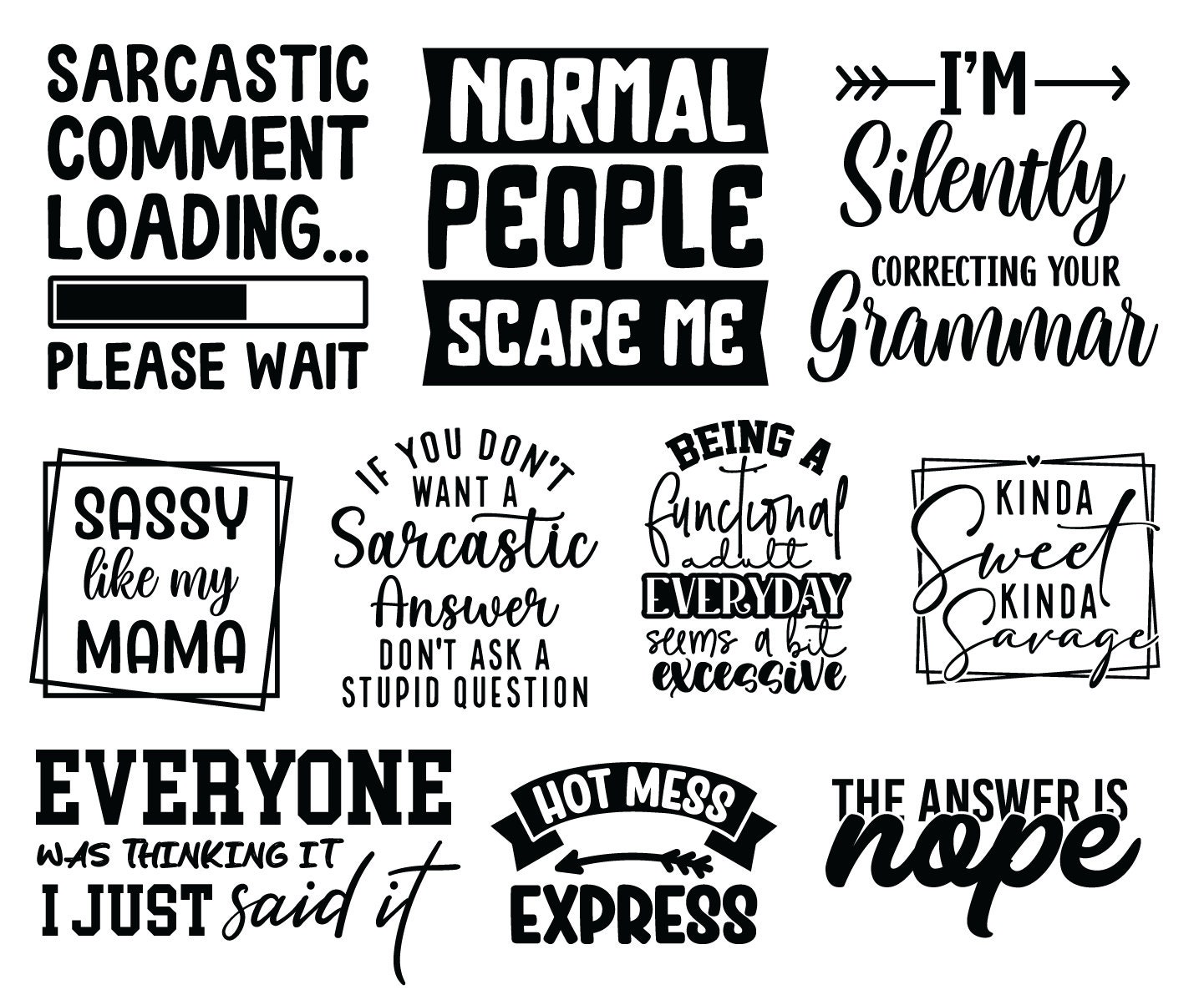 35 Sarcastic Svg Bundle Sarcasm Svg Bundle Sarcastic Svg Bundle
