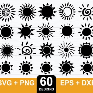 Sun Svg Bundle, Sun Svg Cut File, Sunrise Svg Bundle, Sunrise Clipart ...