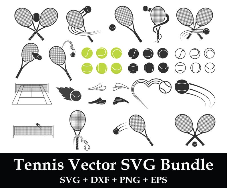 Tennis Bundle, Tennisball svg, Tennis svg, Sport svg, Sport Clipart ...