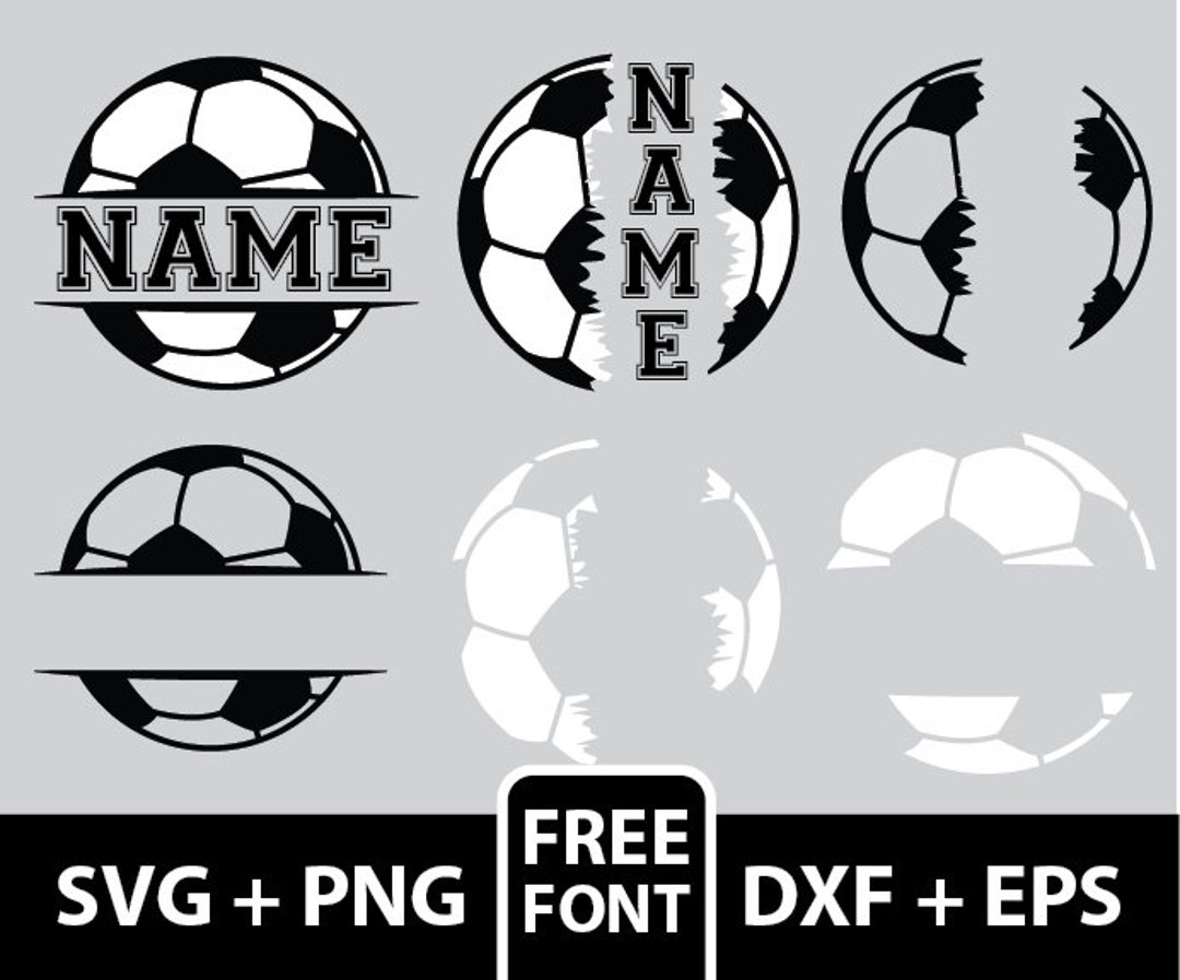 Soccer Svg Bundle, Soccer Ball Svg, Soccer Monogram Svg, Sports Clipart, Soccer Split Name ...
