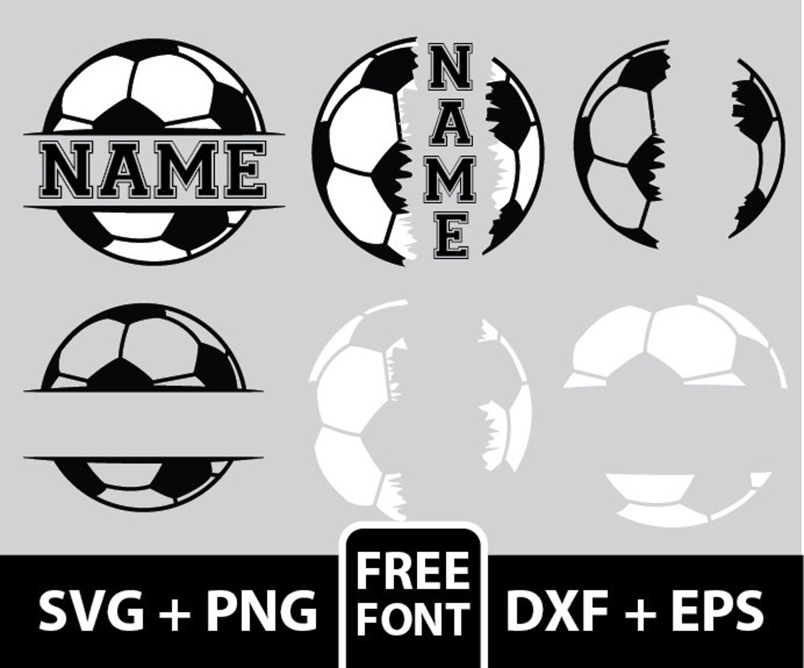 Soccer Svg Bundle, Soccer Ball Svg, Soccer Monogram Svg, Sports Clipart ...