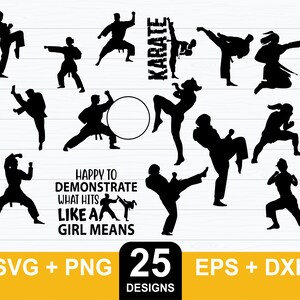 Karate Svg Bundle, Karate Kids Svg, Karate Cut File, Karate Svg, Karate ...