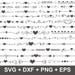 Heart Text Divider Svg Bundle, Heart Border Svg Bundle, Heart Svg ...