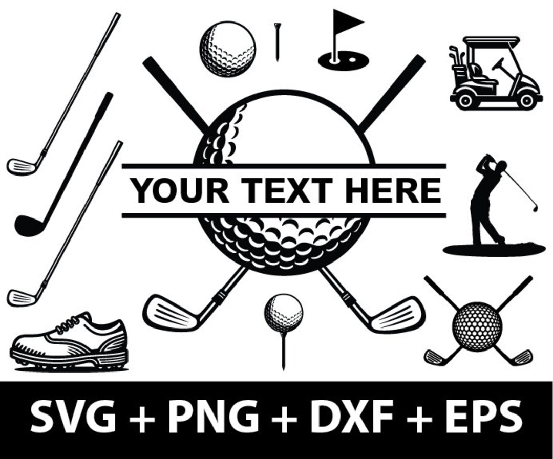 Golf Svg Bundle, Golf Split Monogram Svg, Golf Monogram Svg, Golf ...