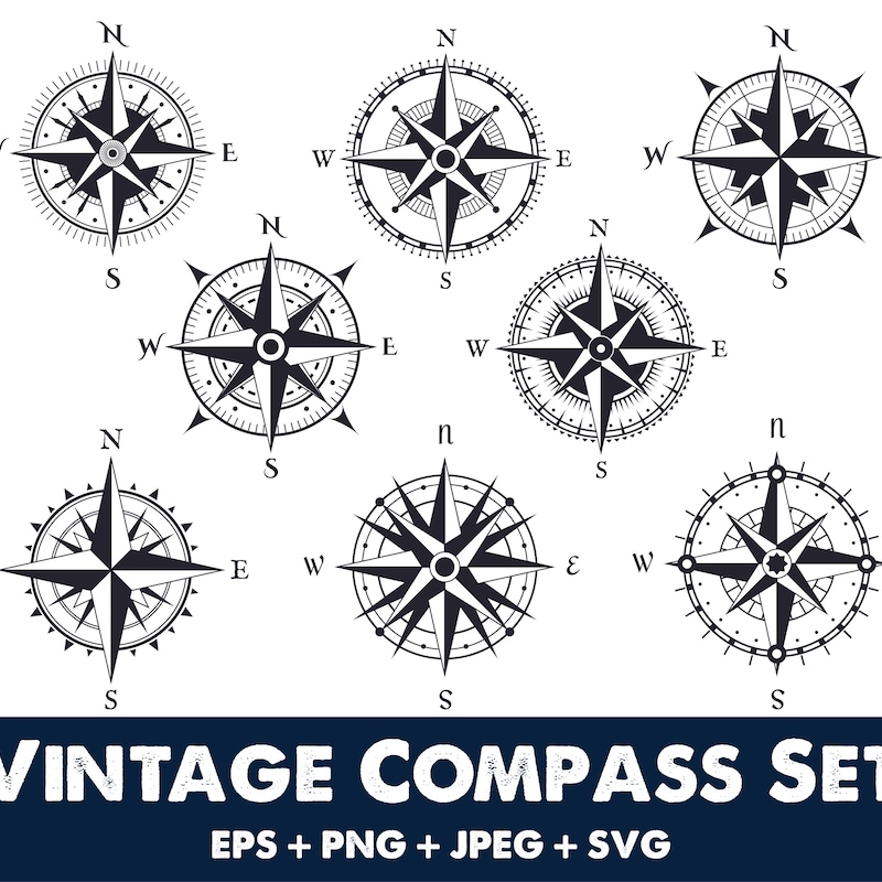 Compass Svg - Etsy
