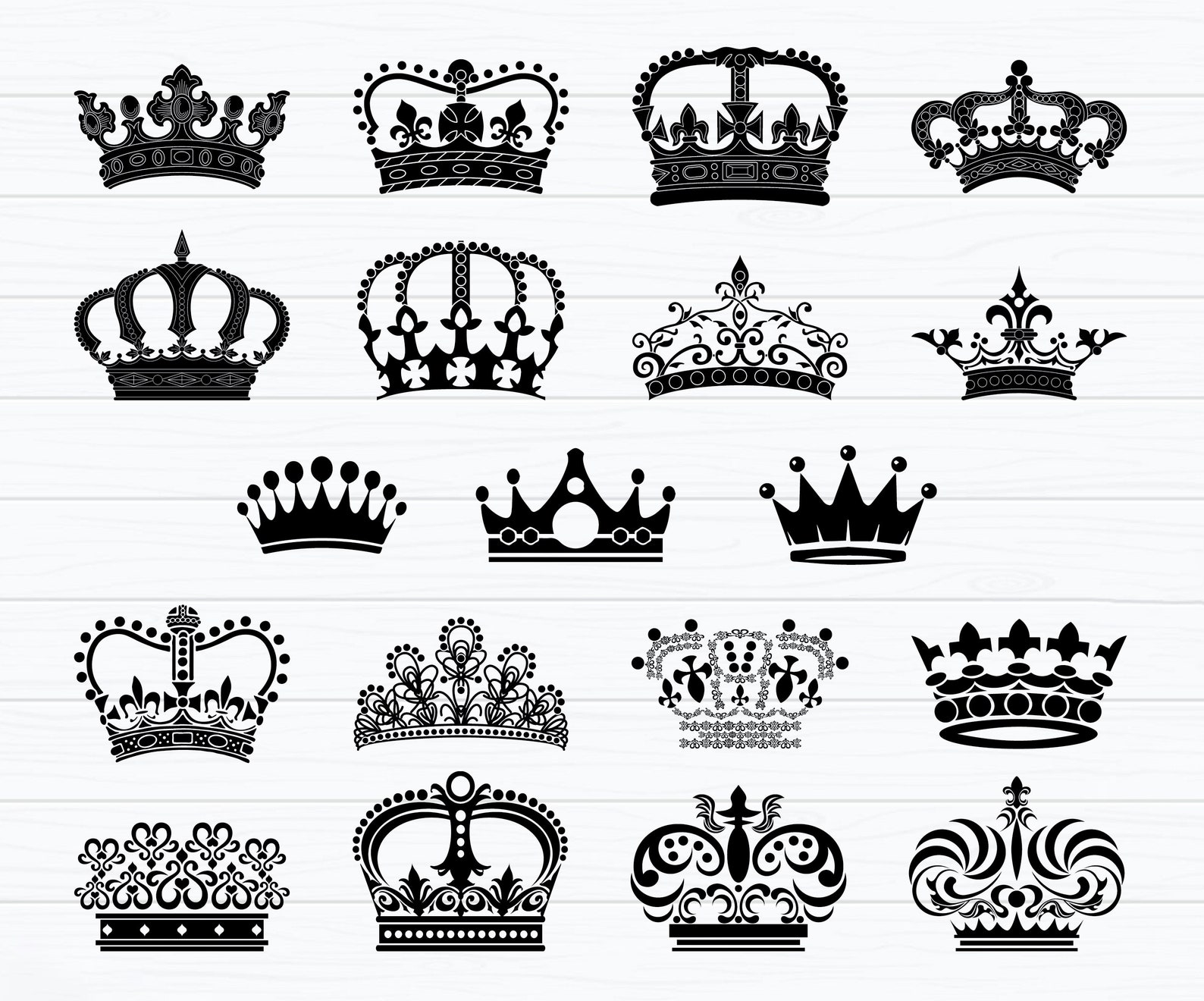 Royal Crown Svg Bundle, King Crown Svg, Queen Crown Svg, Crown Svg ...