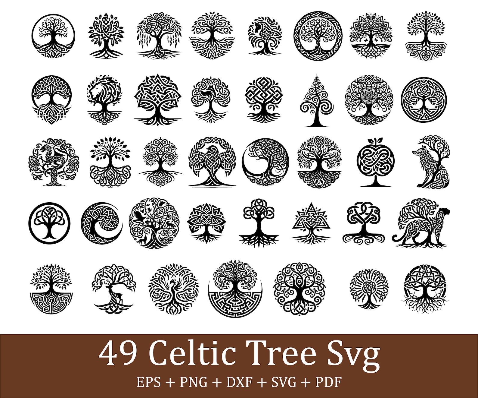 Celtic Tree Svg Bundle, Tree of Life Svg, Tree Svg Bundle, Celtic Tree ...