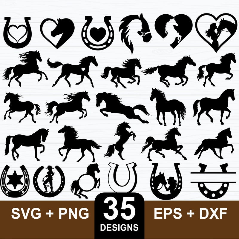 Plotterdatei pferd - Etsy.de