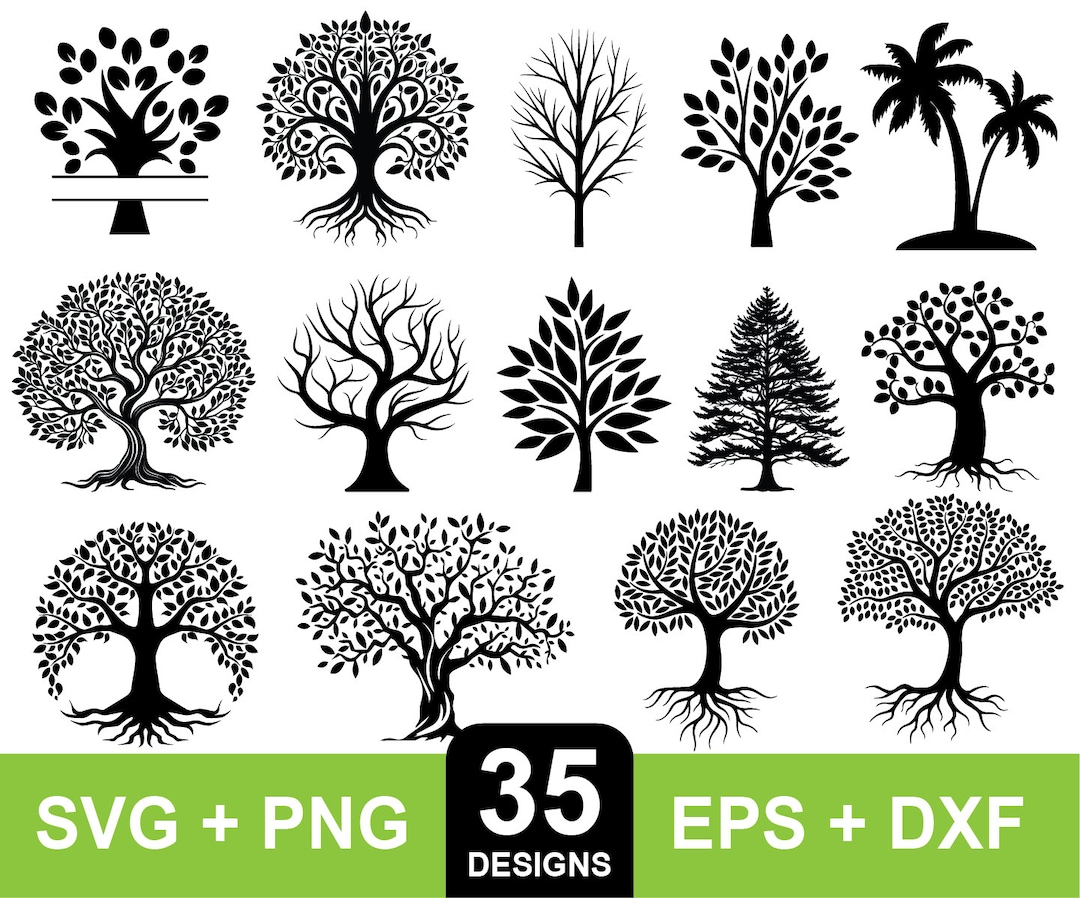35 Tree Svg Bundle, Tree of Life Svg Bundle, Tree Bundle Svg, Tree of ...