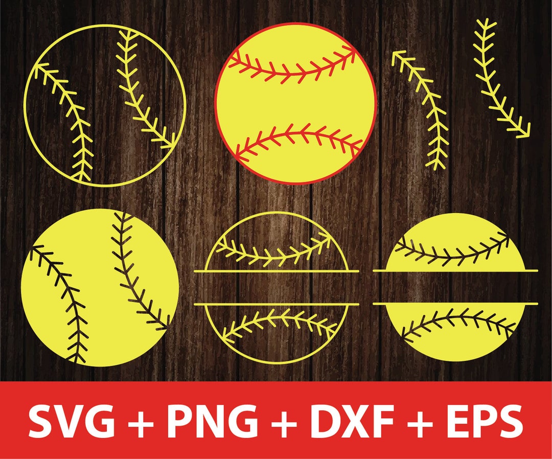 Softball Svg Bundle, Softball Layered Svg, Softball Name Clipart for ...