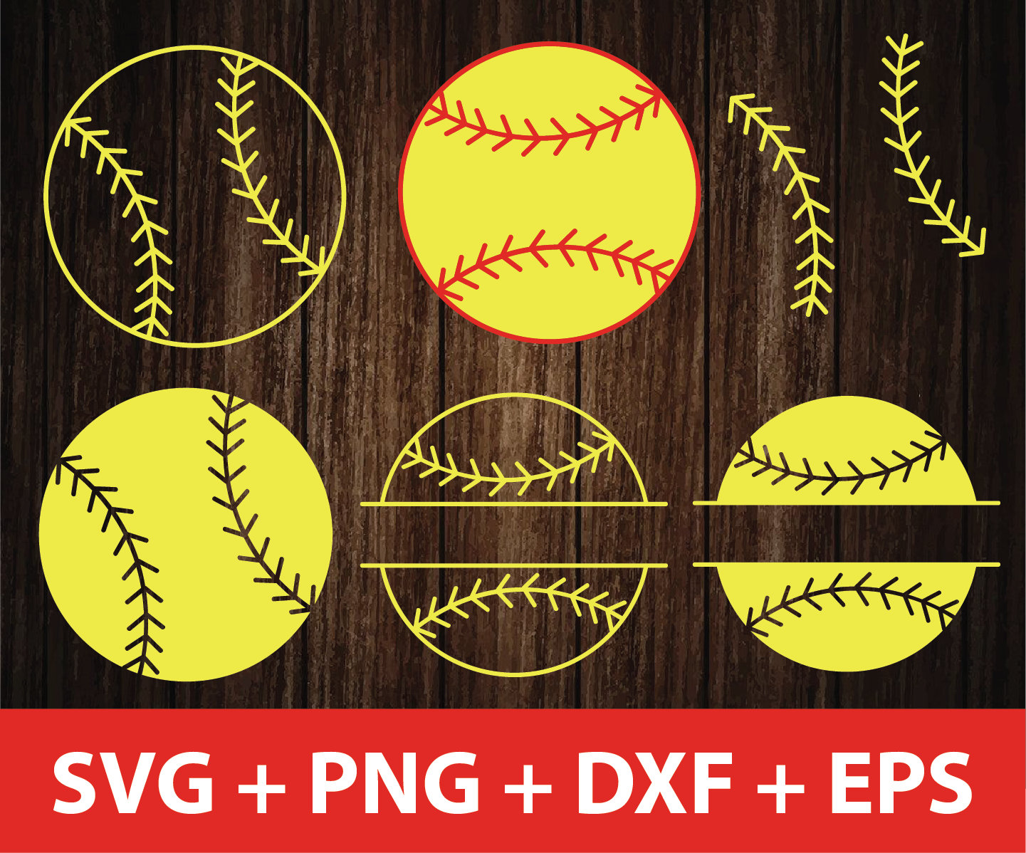 Softball Svg Bundle, Softball Layered Svg, Softball Name Clipart for ...