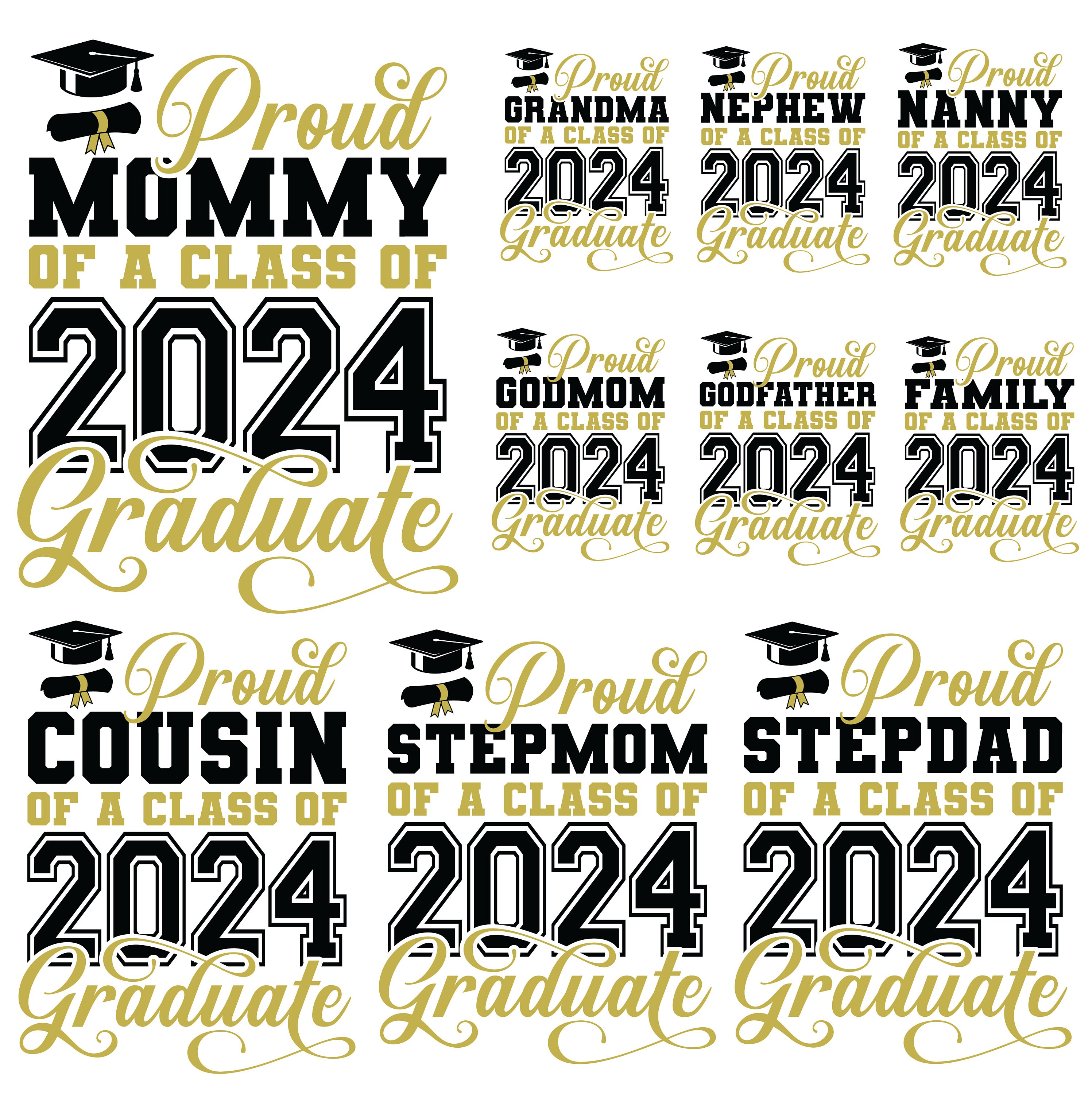 35 Class of 2024 Graduate Svg Bundle, Proud Mom of 2024 Graduate SVG ...