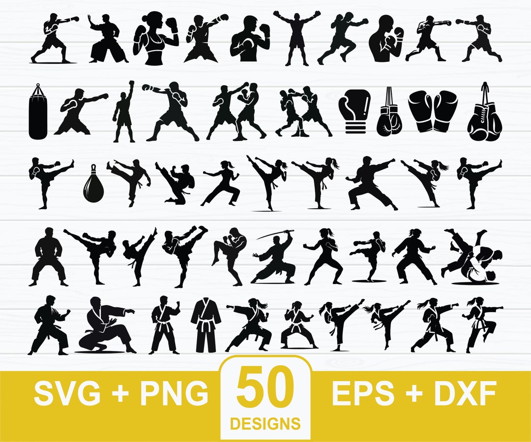 Martial Art Svg Bundle, Self Defence Svg, Karate Svg Bundle, Kung Fu ...