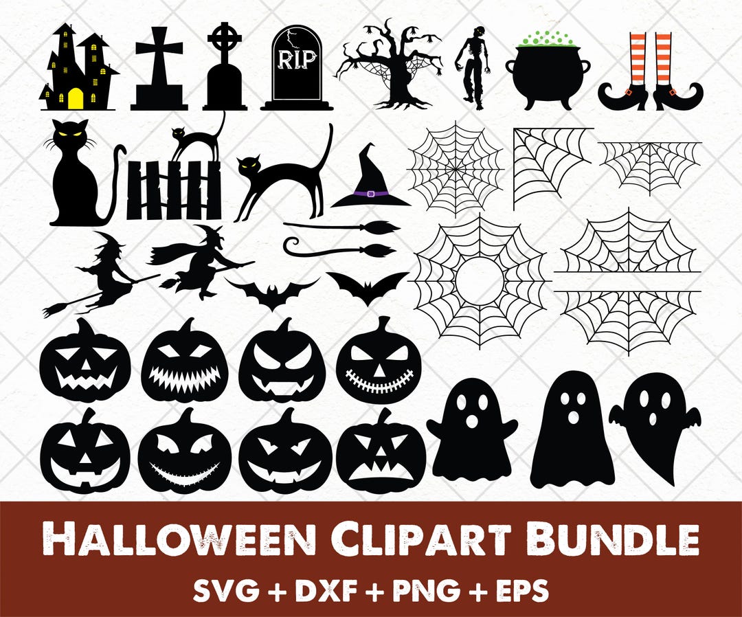 Halloween Svg Bundle, Halloween Clipart Svg, Halloween Character ...