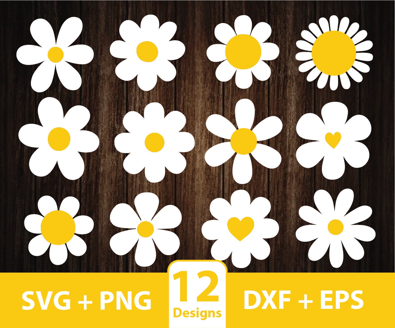 Daisy Svg Bundle, Daisy Flower Svg, Daisy Clipart, Daisy Flower Cut ...