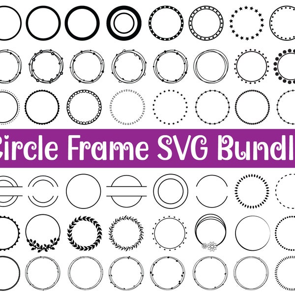 Circle Frame Svg - Etsy