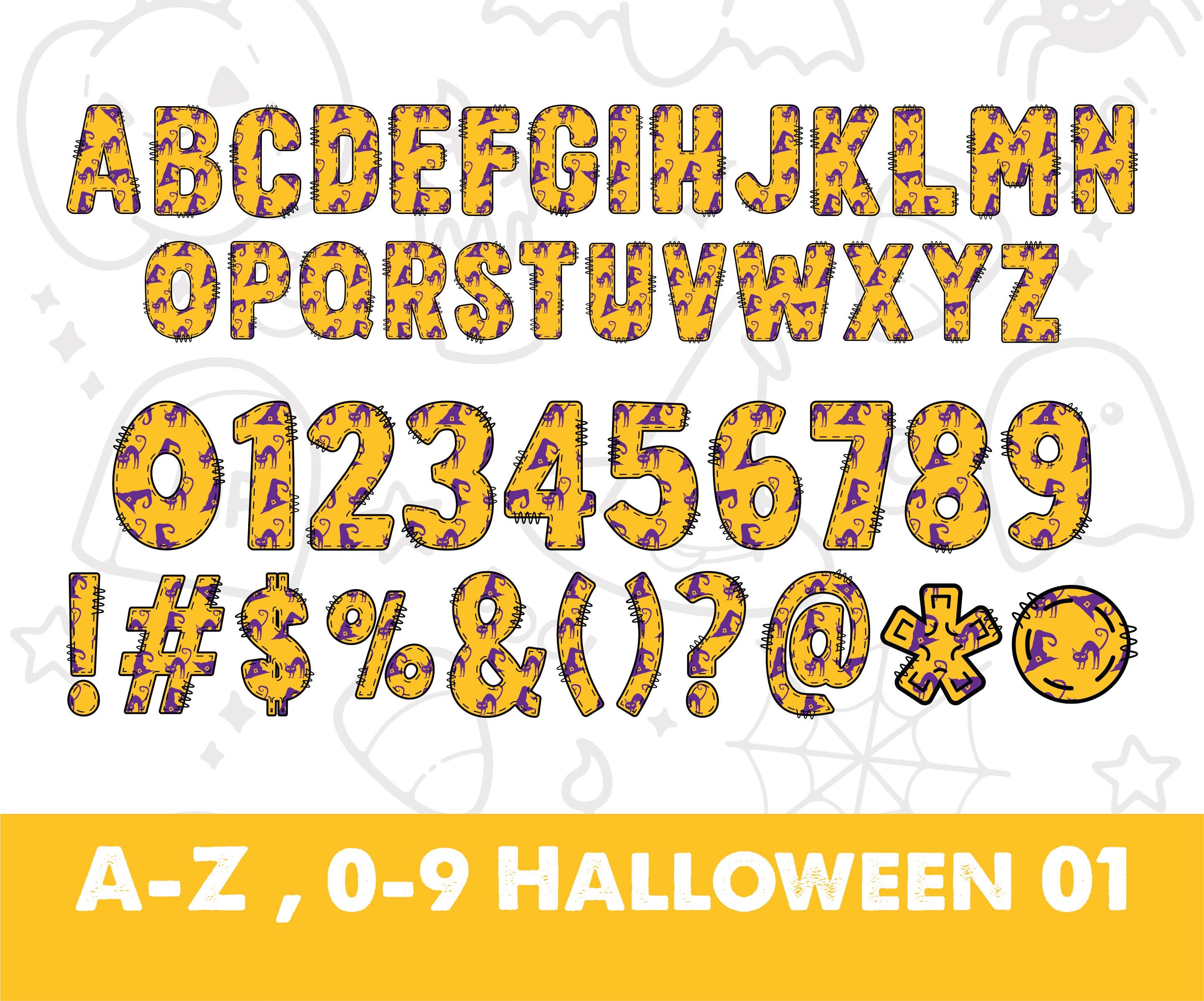 Halloween Font Png, Font Svg, Halloween Alphabet Svg, Halloween Day ...