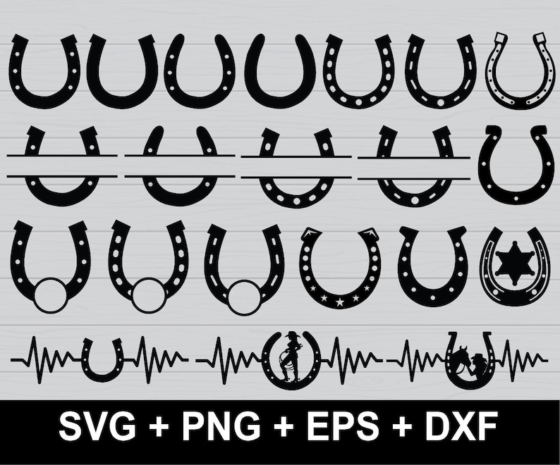 Horseshoe Svg Bundle, Horseshoe Cricut, Horseshoe Silhouette, Horseshoe ...