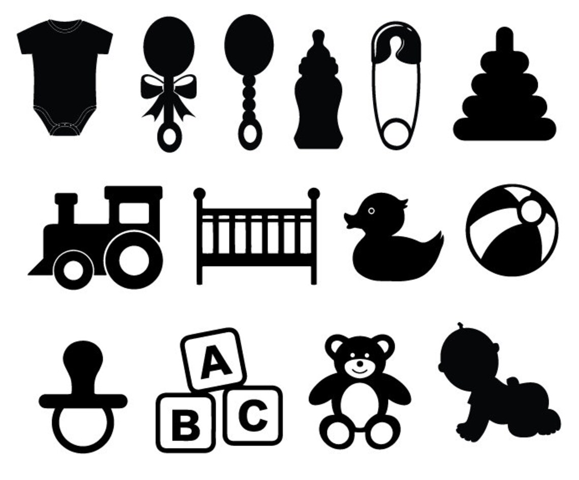 Baby Svg Bundle, Newborn Baby Svg, Baby Shower Bundle Svg, Baby Clip ...