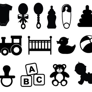 Baby Svg Bundle, Newborn Baby Svg, Baby Shower Bundle Svg, Baby Clip ...