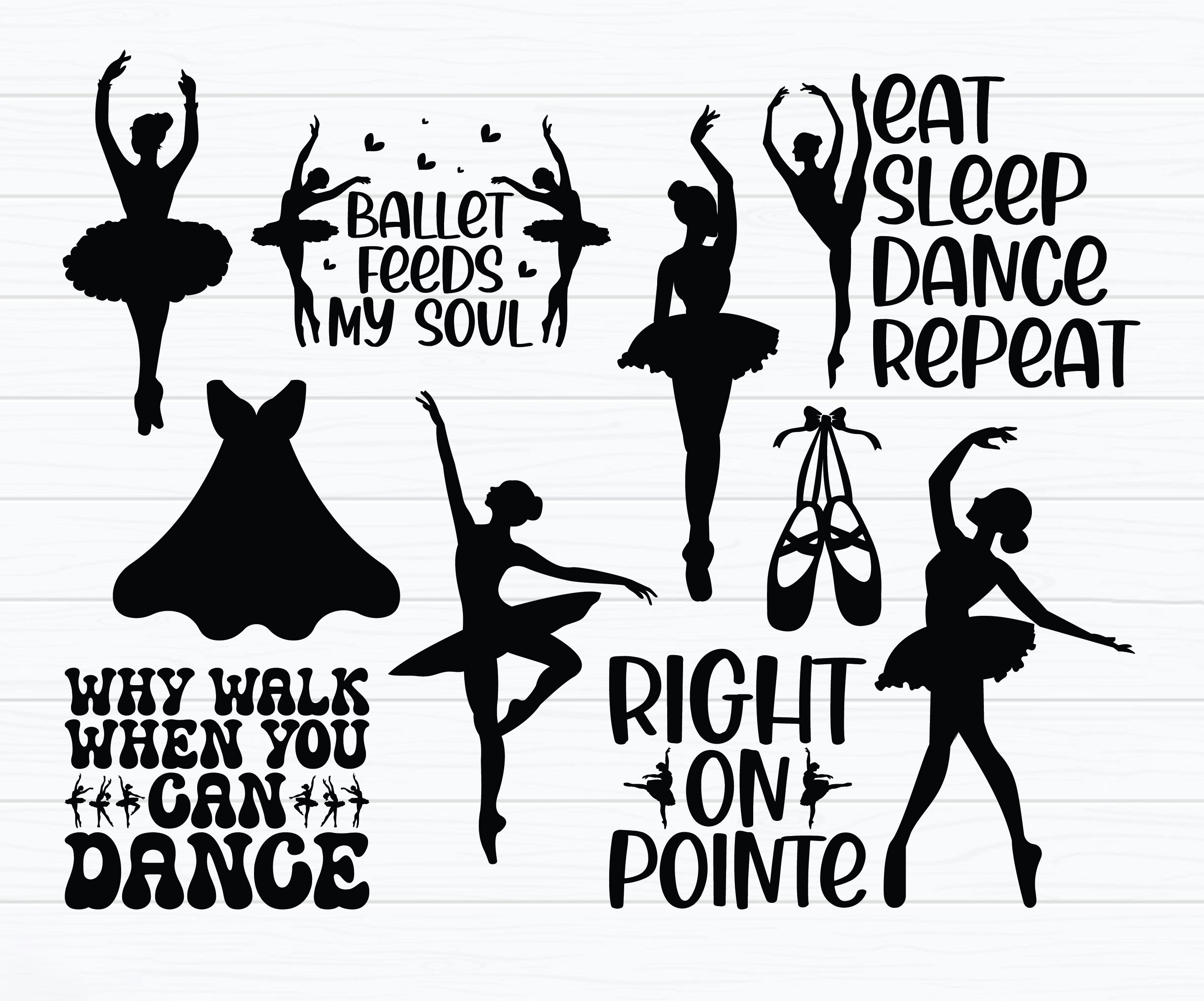 Ballet Dancer Svg Bundle, 25 Dance Svg Bundle, Dance Quote Svg Bundle ...