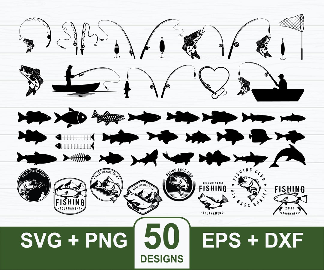 Fishing Svg Bundle, Fish Svg Bundle, Fishing Cut File, Fishing ...