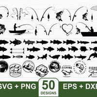 Fishing Svg - Etsy