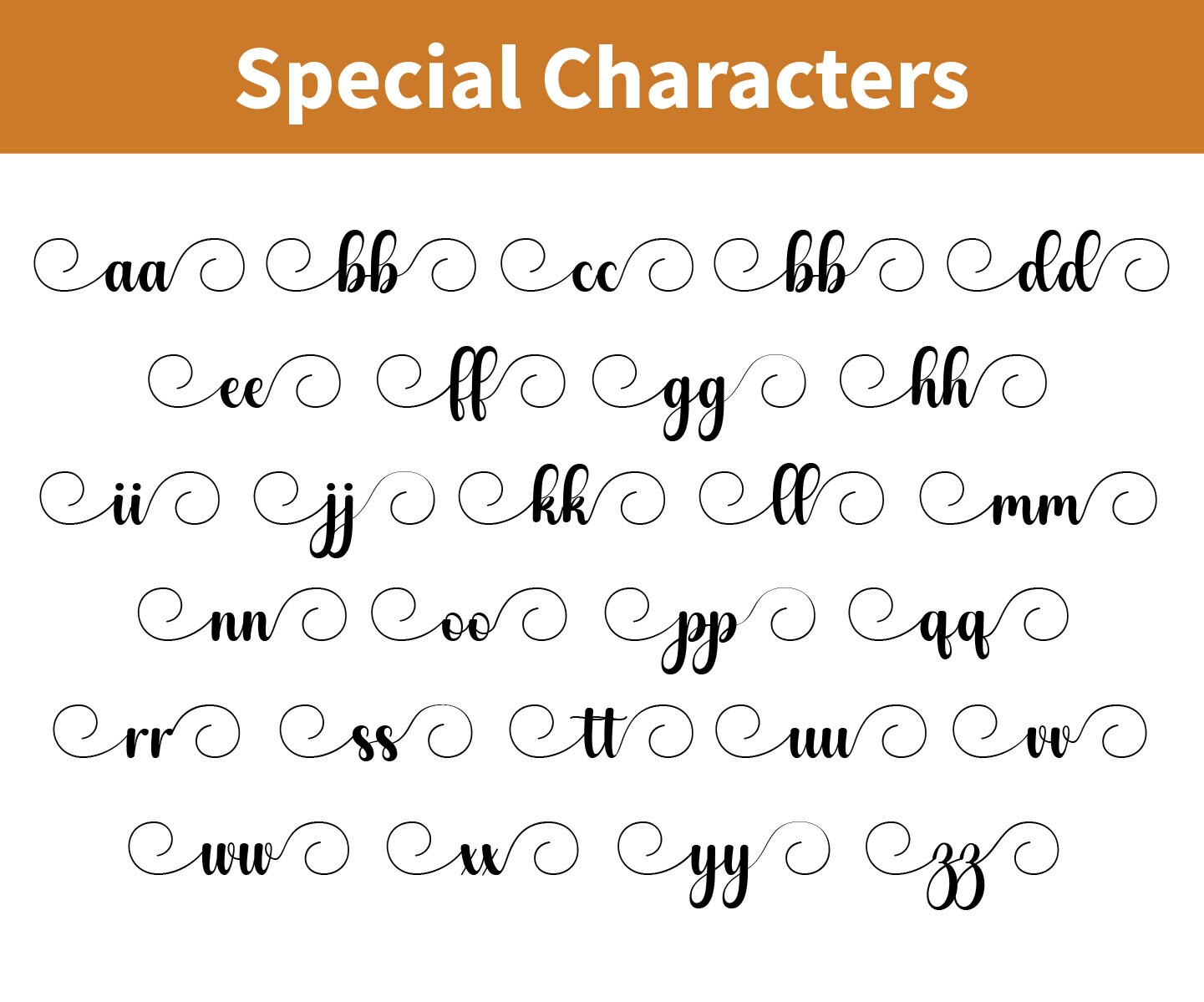 Calligraphy Font, Cricut Font, Procreate Font, Cursive Font, Swirl Font ...