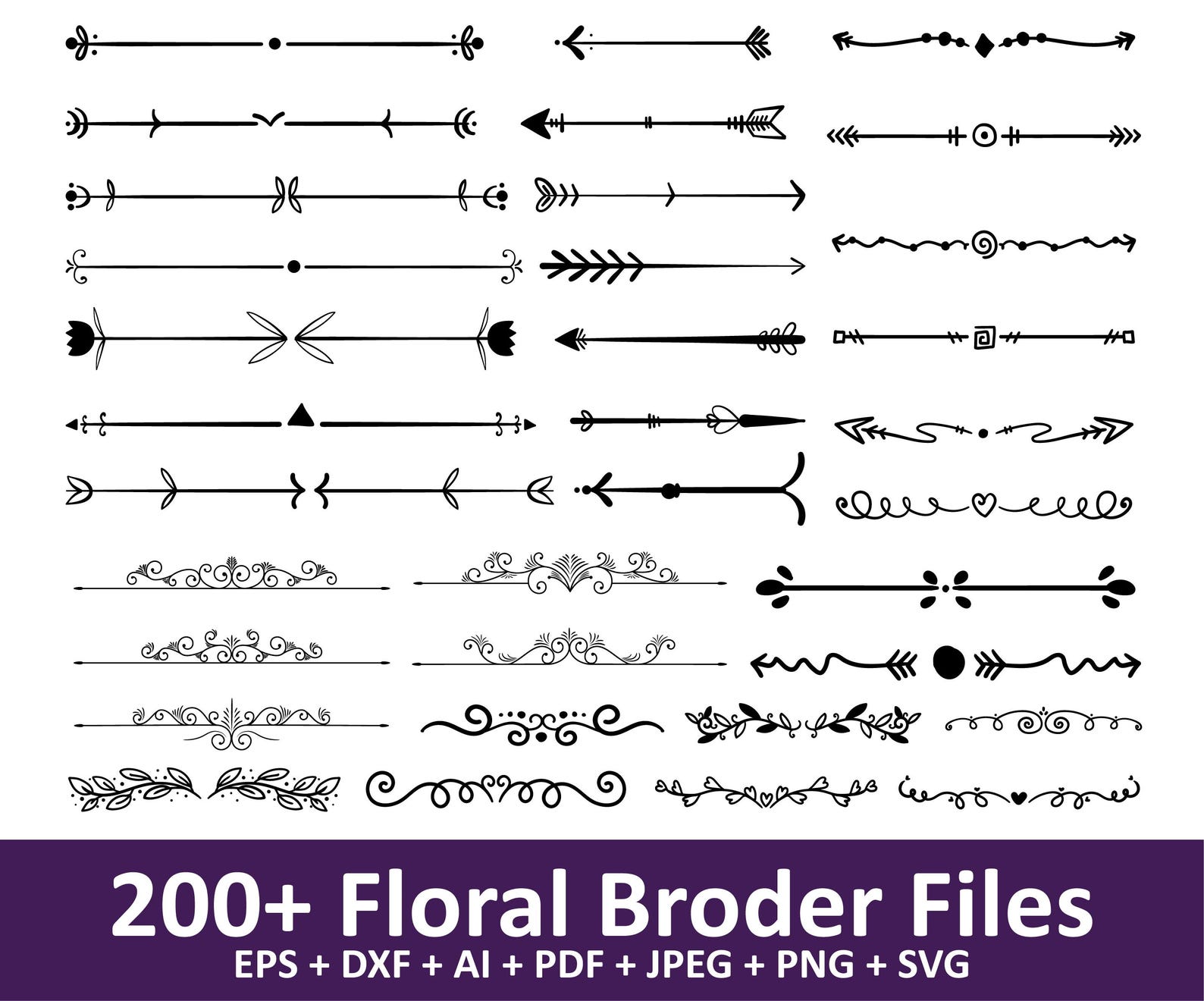 200 Text Divider Svg Bundle, Text Divider Svg, Heart Text Divider Svg ...