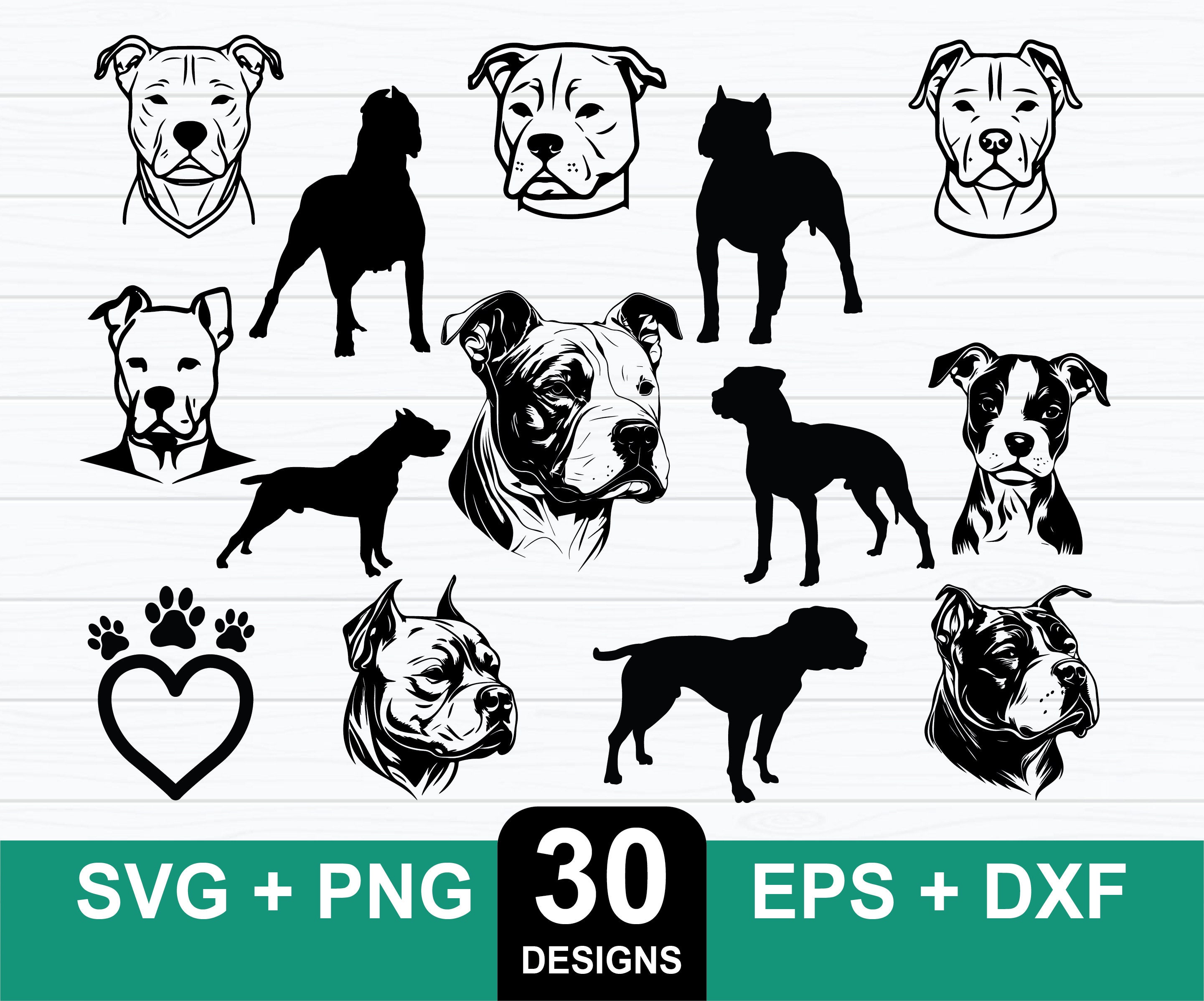 Pit Bull Svg Bundle, Pit Bull Dog Svg Bundle, Pit Bull Quote Svg, Pet's ...