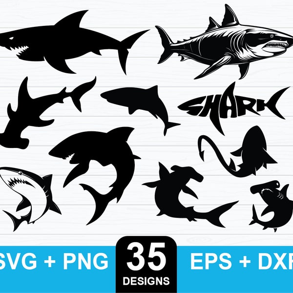 Shark Svg - Etsy