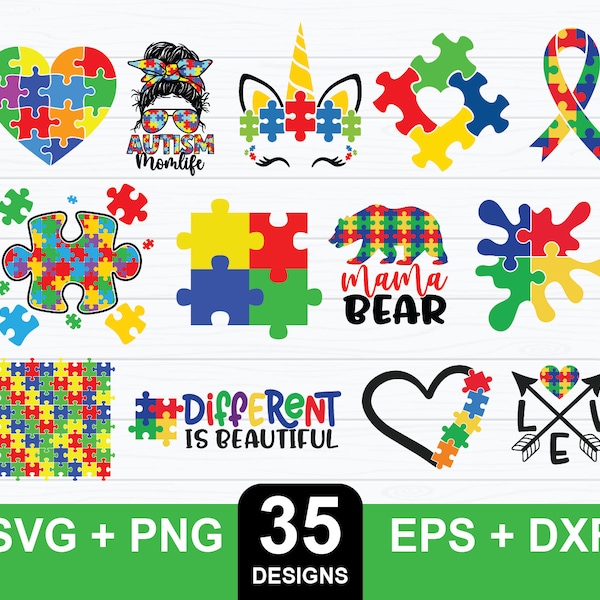 Autism Awareness Clipart - Etsy