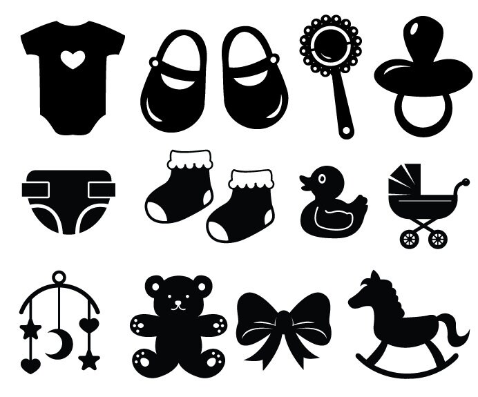 Baby Svg Bundle, Newborn Baby Svg, Baby Shower Bundle Svg, Baby Clip ...