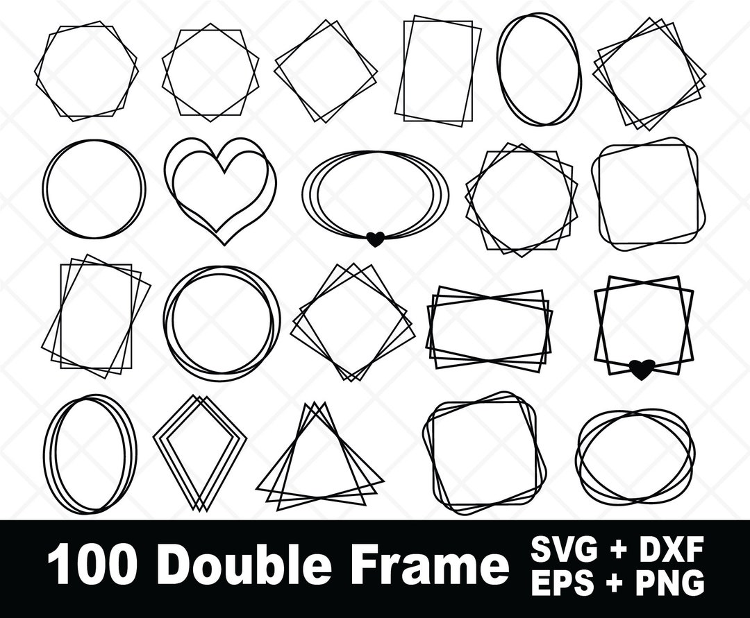 Double Frames Svg, Decorative Elements Svg, Ornaments Svg, Round Double ...