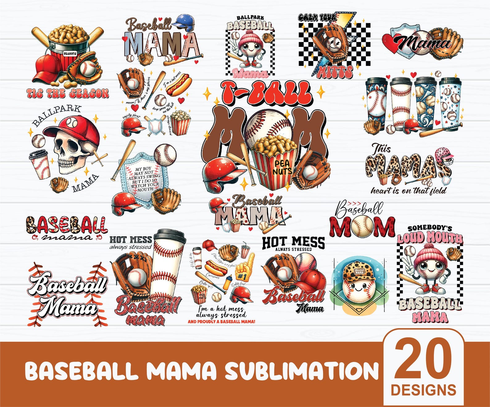 20 Baseball Mama Bundle Png, Mama Baseball Bundle, Baseball Mama Png ...