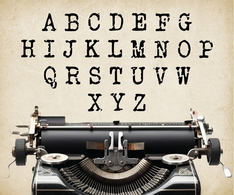 Typewriter Font, Svg Font, Procreate Font, Canva Font, Cricut Font ...